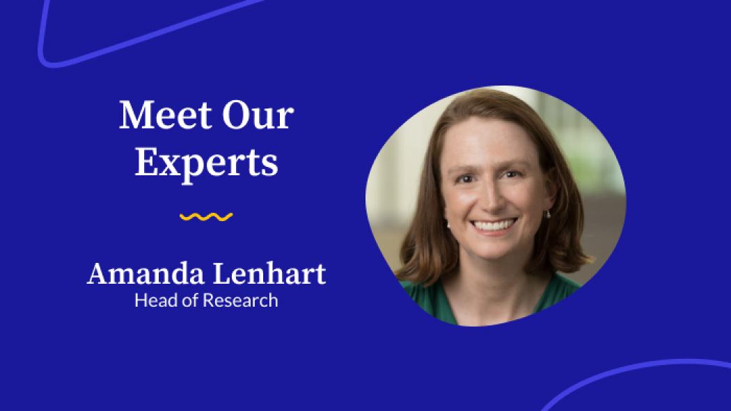 Meet Our Head of Research, Amanda Lenhart | Common Sense Media